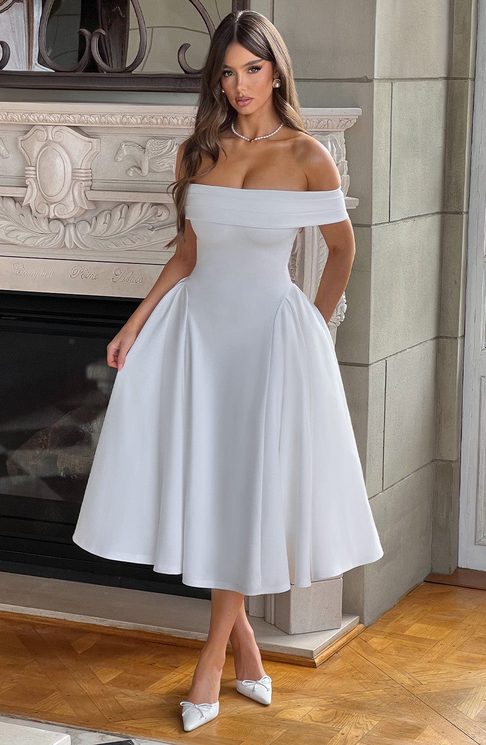 IMANI | Elegante Midi Jurk – Belleze Boutique